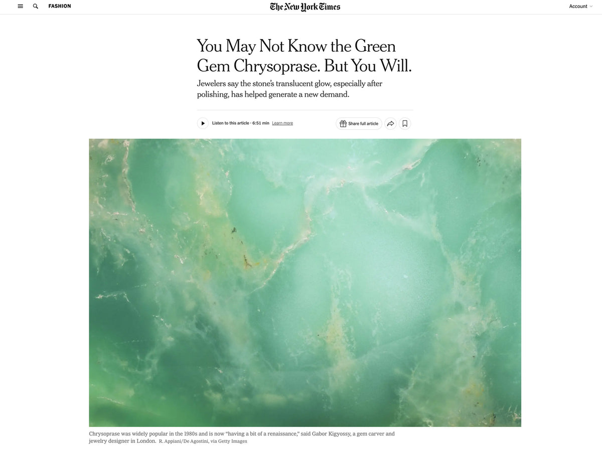 Green is having a moment in the world of fine jewellery! – Yerilla ...